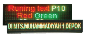 Running Text Display - Digital Moving Sign, Single/RGB Color, Bergaransi