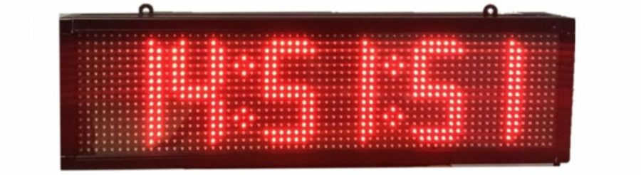 Running Text Display - Digital Moving Sign, Single/RGB Color, Bergaransi